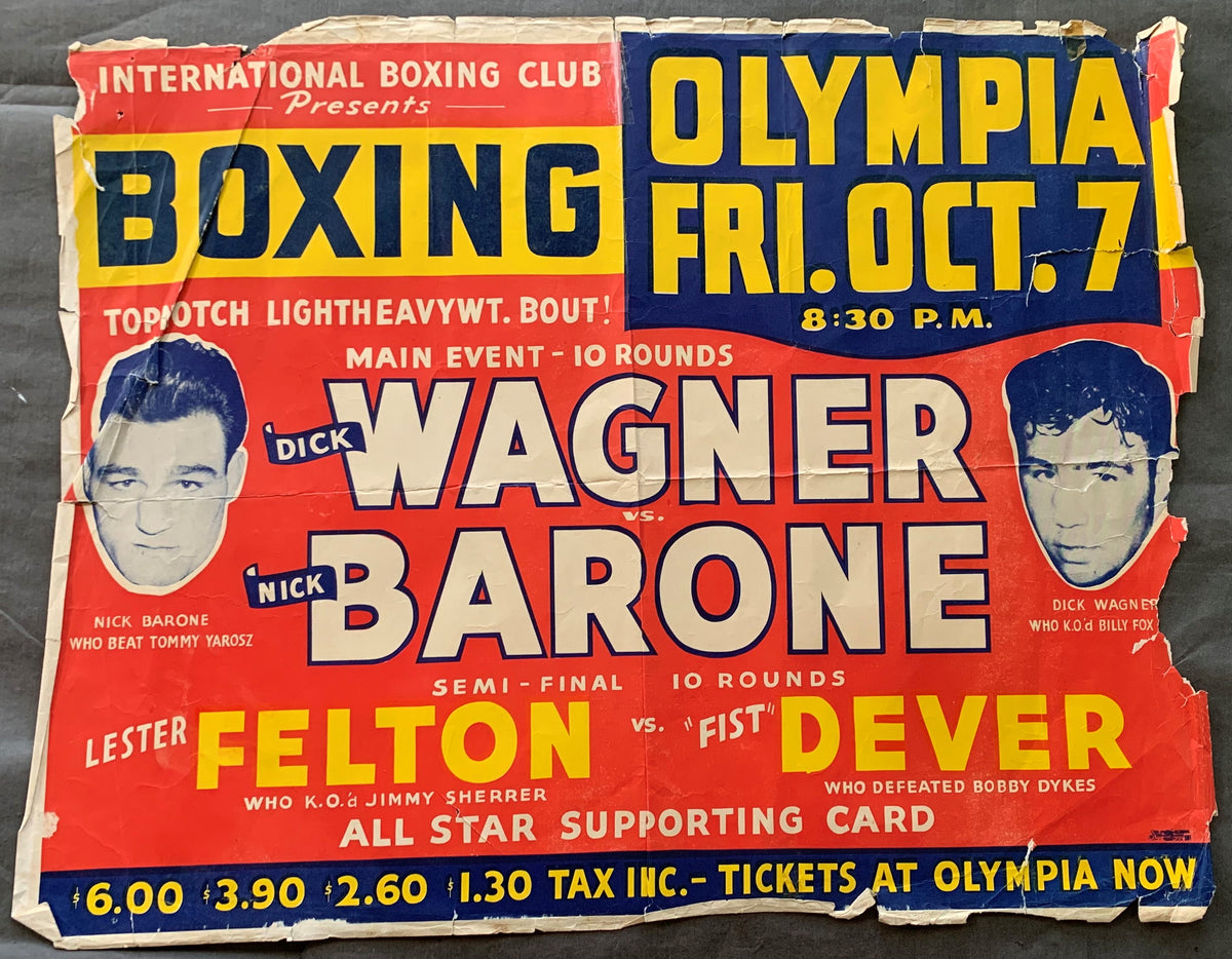 WAGNER, DICK-NICK BARONE ON SITE POSTER (1949) – JO Sports Inc.