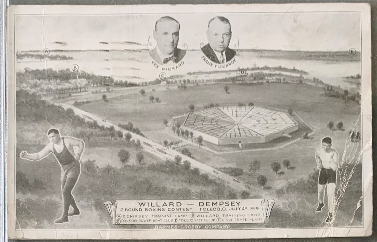 DEMPSEY, JACK-JESS WILLARD ORIGINAL SOUVENIR POSTCARD (1919) – JO ...