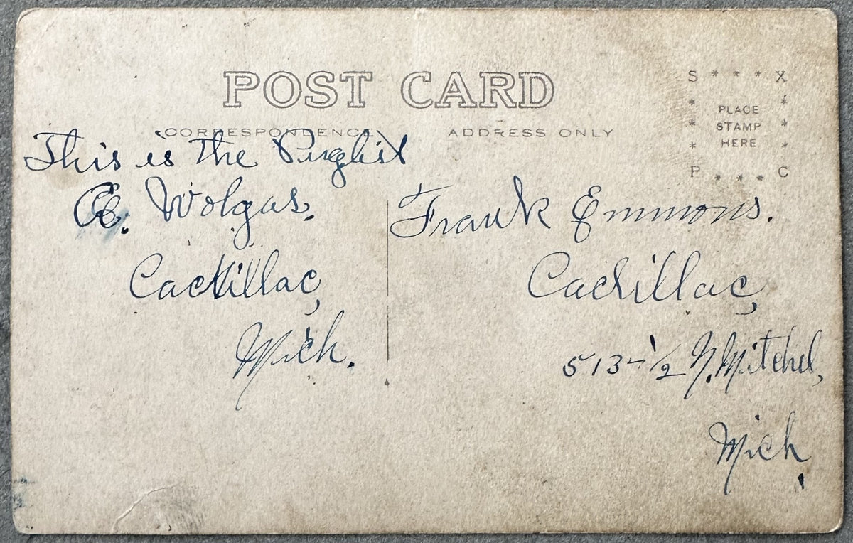 WOLGAST, AD REAL PHOTO POSTCARD – JO Sports Inc.