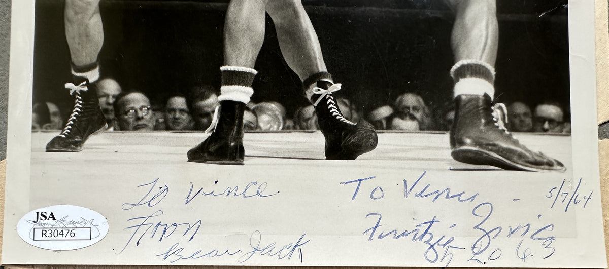JACK, BEAU-FRITZIE ZIVIC DUAL SIGNED TYPE 1 WIRE PHOTO (1943-JSA) – JO ...