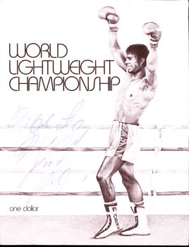 DURAN, ROBERTO-EDWIN VIRUET OFFICIAL PROGRAM (1977-SIGNED BY DURAN ...