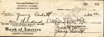 CORBETT III, YOUNG SIGNED CHECK – JO Sports Inc.