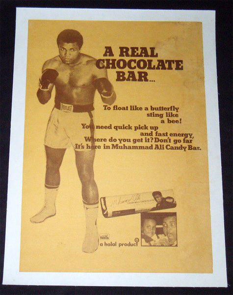ALI, MUHAMMAD CHOCOLATE BAR ADVERTISING POSTER – JO Sports Inc.