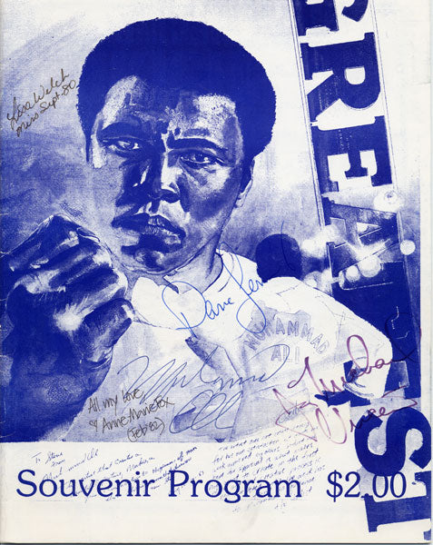 ALI, MUHAMMAD-DAVE SEMENKO EXHIBITION OFFICIAL PROGRAM (1983-SIGNED BY ...