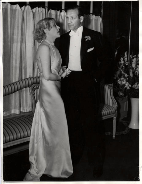 ROSENBLOOM, MAXIE ORIGINAL WIRE PHOTO (1935-WITH ACTRESS MAE MURRAY ...