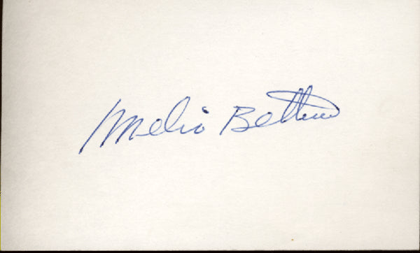 BETTINA, MELIO SIGNED INDEX CARD – JO Sports Inc.