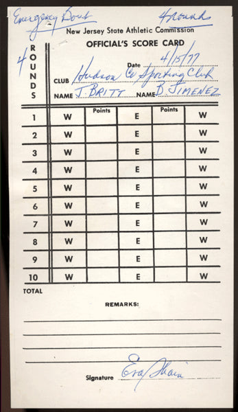 SHAIN, EVA SIGNED SCORE CARD – JO Sports Inc.