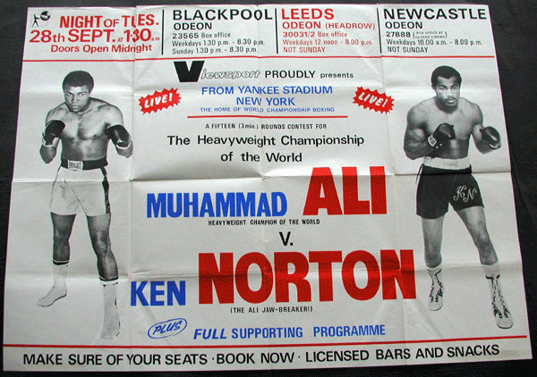 ALI, MUHAMMAD-KEN NORTON III CLOSED CIRCUIT POSTER (1976) – JO Sports Inc.