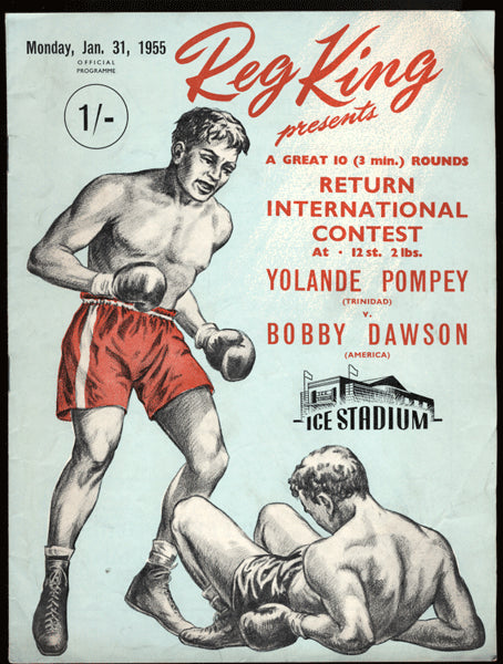 BASSEY, HOGAN "KID"-PERCY LEWIS OFFICIAL PROGRAM (1955) – JO Sports Inc.