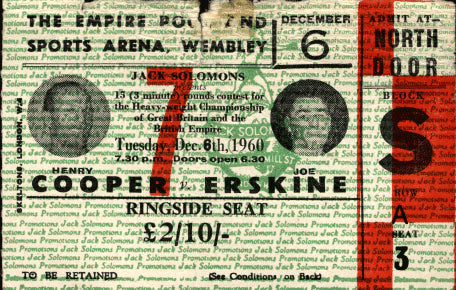 COOPER, HENRY-ALEX MITEFF STUBLESS TICKET (1960) – JO Sports Inc.