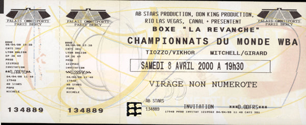 GIRARD, BRUNO-BYRON MITCHELL FULL TICKET (2000) – JO Sports Inc.