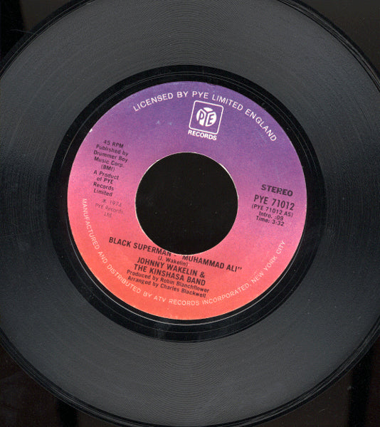 Black Superman 45 RPM Record-Muhammad Ali – JO Sports Inc.