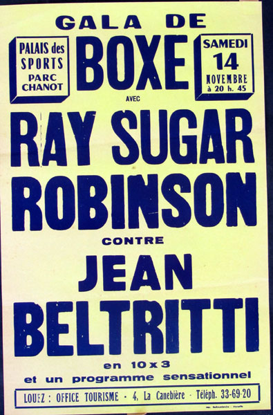ROBINSON, SUGAR RAY-JEAN BELTRITTI ON SITE POSTER (1964) – JO Sports Inc.
