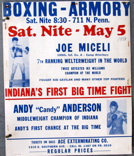 MICELI, JOE-ANDY ANDERSON ON SITE POSTER (1951) – JO Sports Inc.