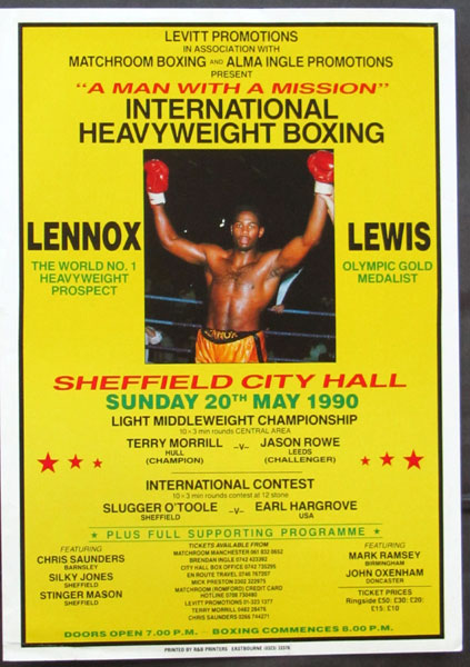LEWIS, LENNOX-DAN MURPHY ON SITE BROADSIDE POSTER (1990) – JO Sports Inc.