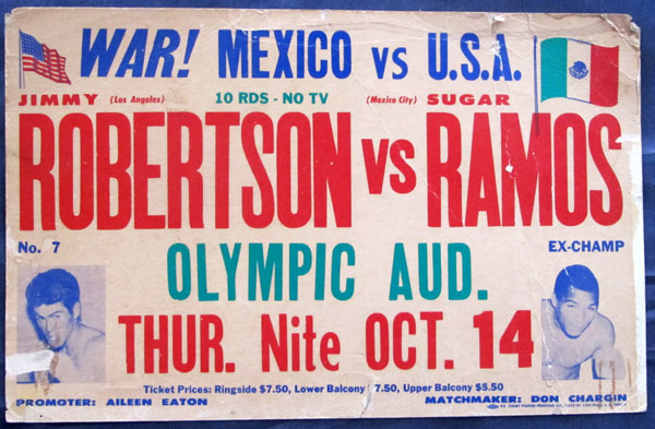 RAMOS, SUGAR-JIMMY ROBERTSON ON SITE POSTER (1971) – JO Sports Inc.