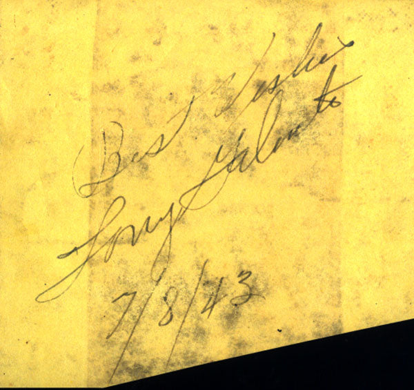GALENTO, TONY INK SIGNATURE (1943) – JO Sports Inc.
