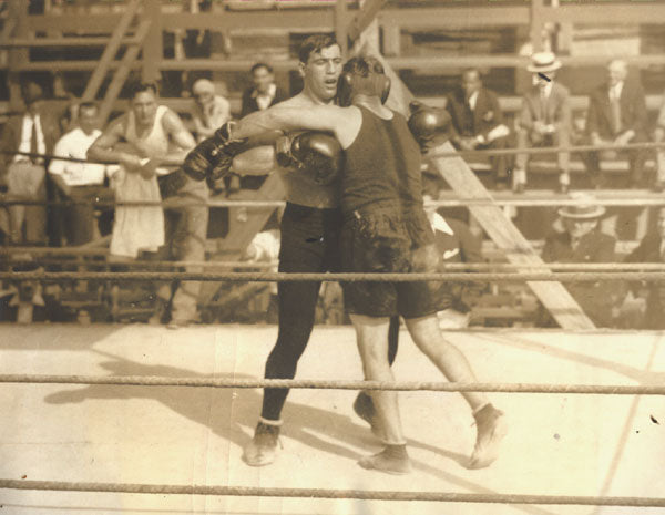 CARNERA, PRIMO TRAINING WIRE PHOTO (FOR MALONEY-1931) – JO Sports Inc.