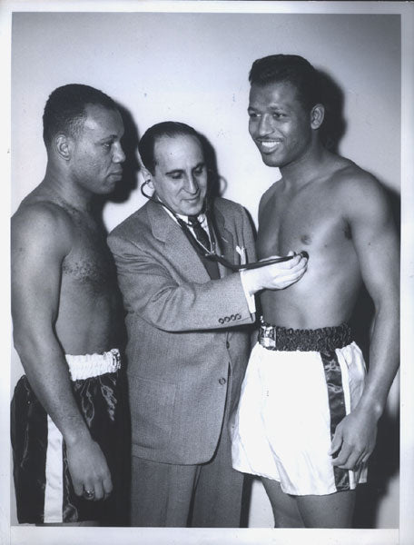 ROBINSON, SUGAR RAY-RALPH "TIGER" JONES ORIGINAL WIRE PHOTO (1955-MEDI ...