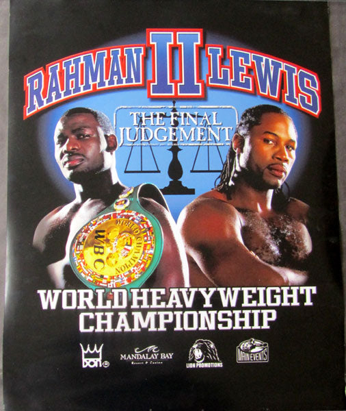 LEWIS, LENNOX-HASIM RAHMAN II ON SITE POSTER (2001) – JO Sports Inc.