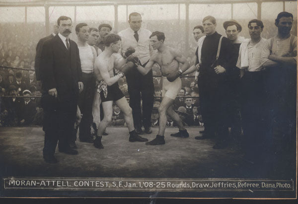 ATTELL, ABE-OWEN MORAN ORIGINAL ANTIQUE PHOTO (1908) – JO Sports Inc.