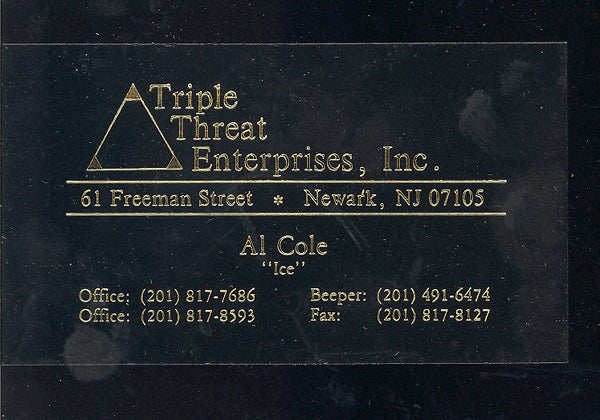 COLE, AL "ICE" BUSINESS CARD – JO Sports Inc.