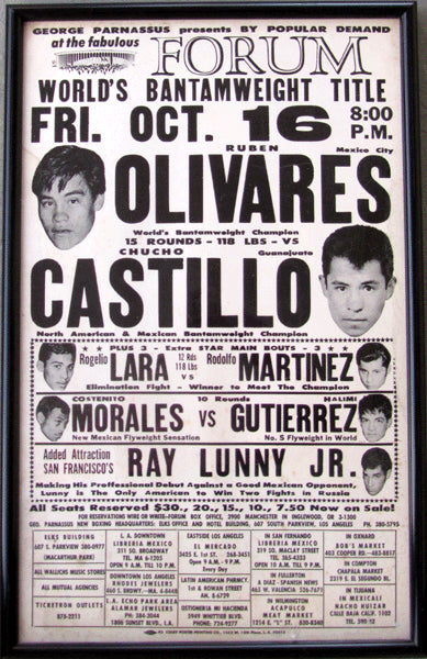 OLIVARES, RUBEN-CHUCHO CASTILLO II ON SITE POSTER (1970) – JO Sports Inc.