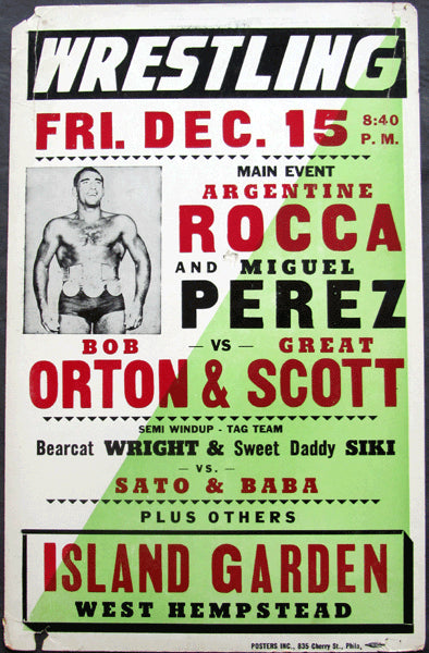 ROCCA, ANTONINO & MIGUEL PEREZ-BOB ORTON & GREAT SCOTT (1962-WRESTLING ...