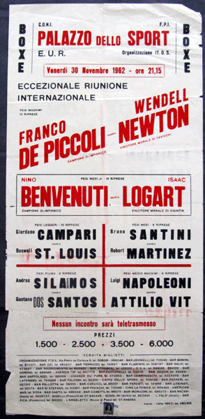 BENVENUTI, NINO-ISAAC LOGART ON SITE POSTER (1962) – JO Sports Inc.