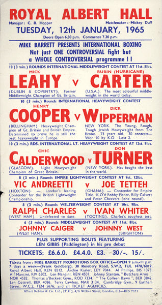 COOPER, HENRY-DICK WIPPERMAN ON SITE BROADSIDE (1965) – JO Sports Inc.