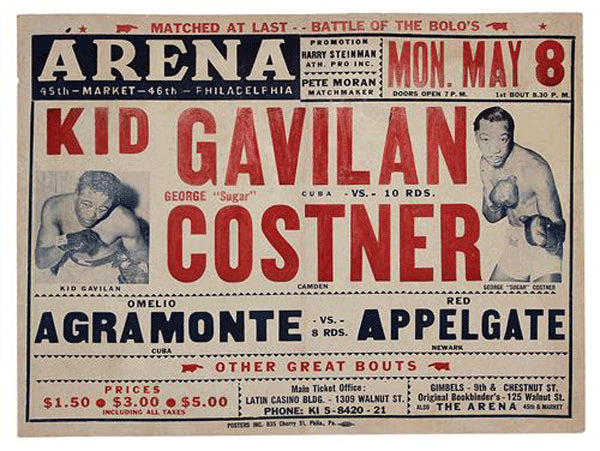 GAVILAN, KID-GEORGE COSTNER ON SITE POSTER (1950) – JO Sports Inc.