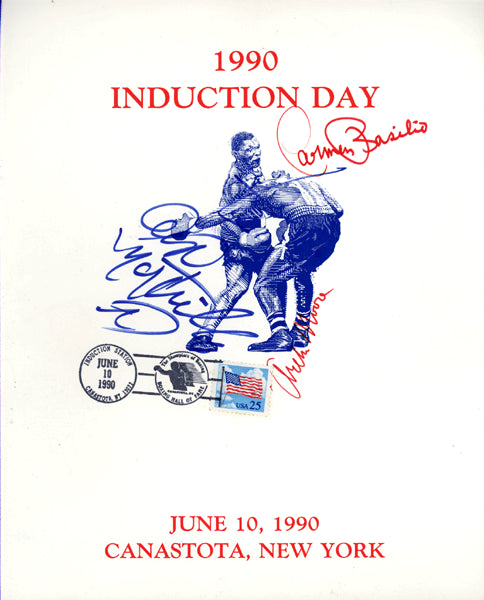 1990 BOXING HALL OF FAME SIGNED CARD (BASILIO, MOORE, NAPOLES) – JO ...