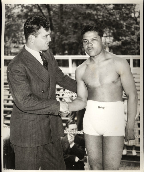 LOUIS, JOE & JIMMY BRADDOCK WIRE PHOTO (1938) – JO Sports Inc.