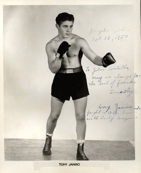 JANIRO, TONY SIGNED PHOTO (SIGNED IN 1950) – JO Sports Inc.