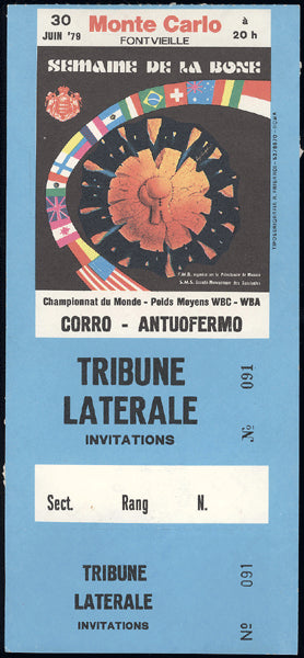 ANTUOFERMO, VITO-HUGO CORRO FULL TICKET (1979) – JO Sports Inc.
