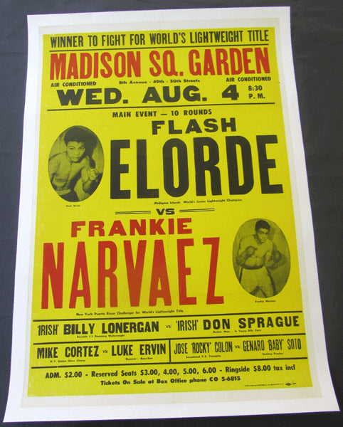 ELORDE, GABRIEL "FLASH-FRANKIE NARVAEZ ON SITE POSTER (1965) – JO ...