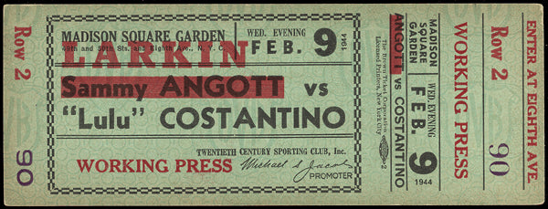 LARKIN, TIPPY-LULU COSTANTINO FULL TICKET (1944) – JO Sports Inc.