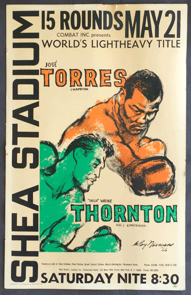 TORRES, JOSE-WAYNE THORNTON ON SITE POSTER (1966) – JO Sports Inc.