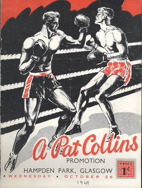 ORTIZ, MANUEL-JACKIE PATERSON OFFICIAL PROGRAM (1949) – JO Sports Inc.