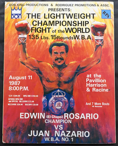 ROSARIO, EDWIN-JUAN NAZARIO ON SITE POSTER (1987) – JO Sports Inc.