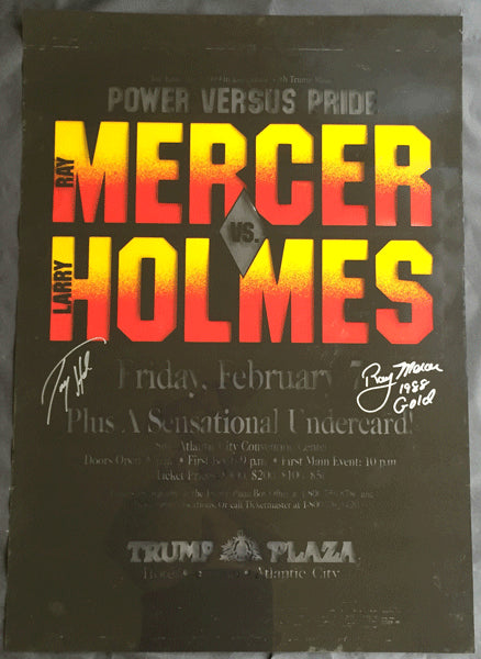 HOLMES, LARRY-RAY MERCER SIGNED ON SITE POSTER (1992-SIGNED BY BOTH ...