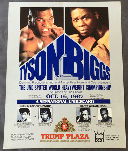 TYSON, MIKE-TYRELL BIGGS ON SITE POSTER (1987) – JO Sports Inc.