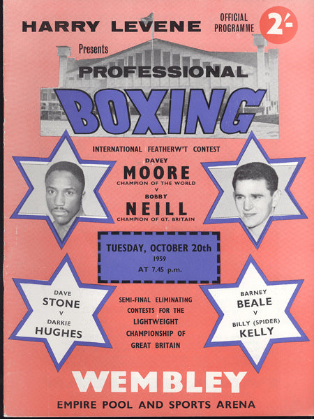 MOORE, DAVEY-BOBBY NEILL OFFICIAL PROGRAM (1959) – JO Sports Inc.