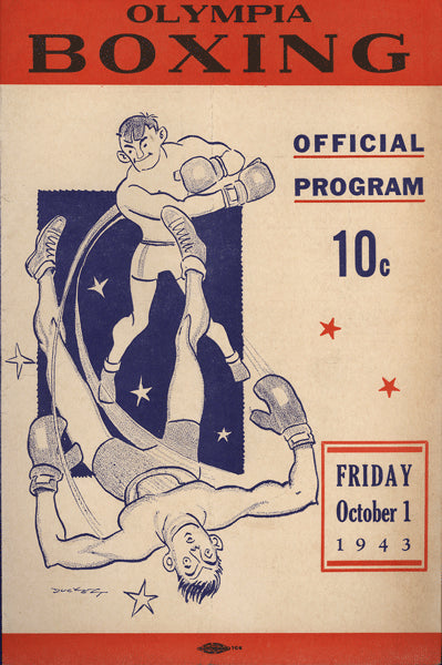 LAMOTTA, JAKE-JOSE BASORA OFFICIAL PROGRAM (1943) – JO Sports Inc.