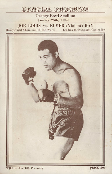 LOUIS, JOE-ELMER RAY OFFICIAL PROGRAM (EXHIBITION-1949) – JO Sports Inc.