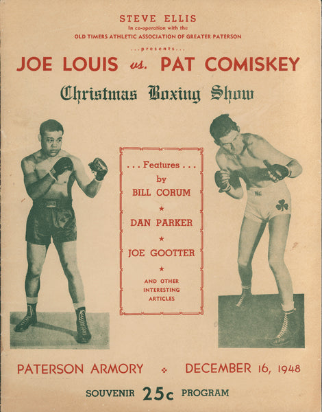LOUIS, JOE-PAT COMISKEY OFFICIAL PROGRAM (1948) – JO Sports Inc.