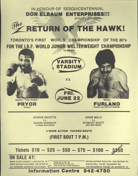 PRYOR, AARON-NICKY FURLANO BROADSIDE (1984) – JO Sports Inc.