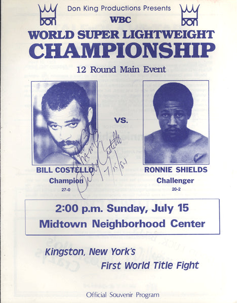 COSTELLO, BILLY-RANDY SHIELDS SIGNED OFFICIAL PROGRAM (1984) – JO ...