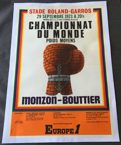 MONZON, CARLOS-JEAN CLAUDE BOUTTIER II ON SITE POSTER (1973) – JO ...