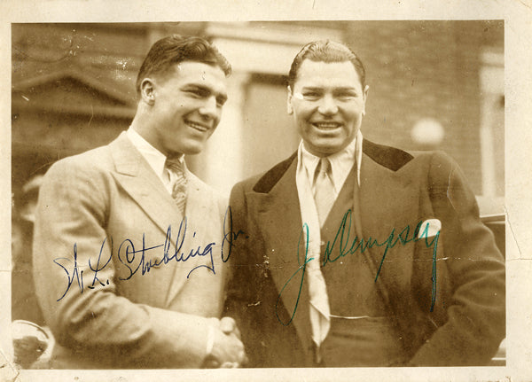 STRIBLING, YOUNG & JACK DEMPSEY SIGNED PHOTO – JO Sports Inc.